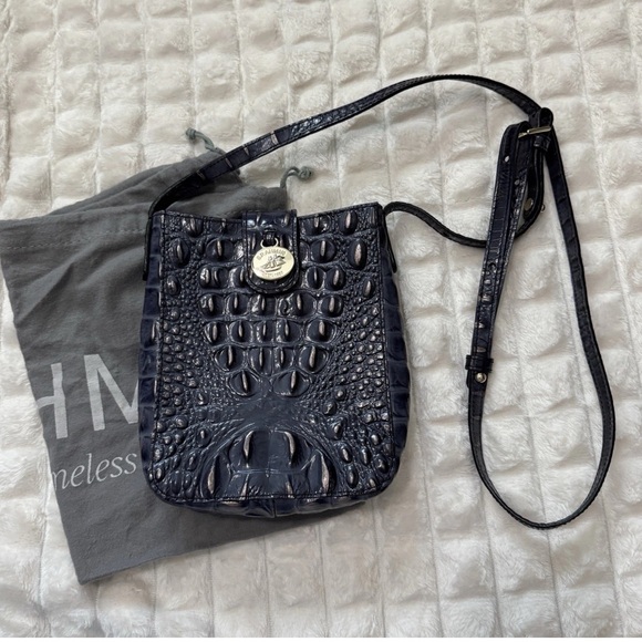 Brahmin | Bags | Brahmin Marley Crossbody Melbourne Leather Blue ...